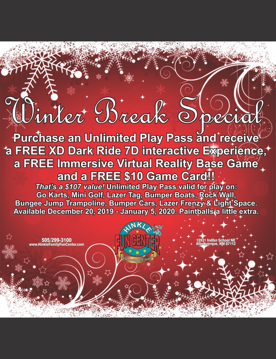winter break web | Hinkle Fun Center